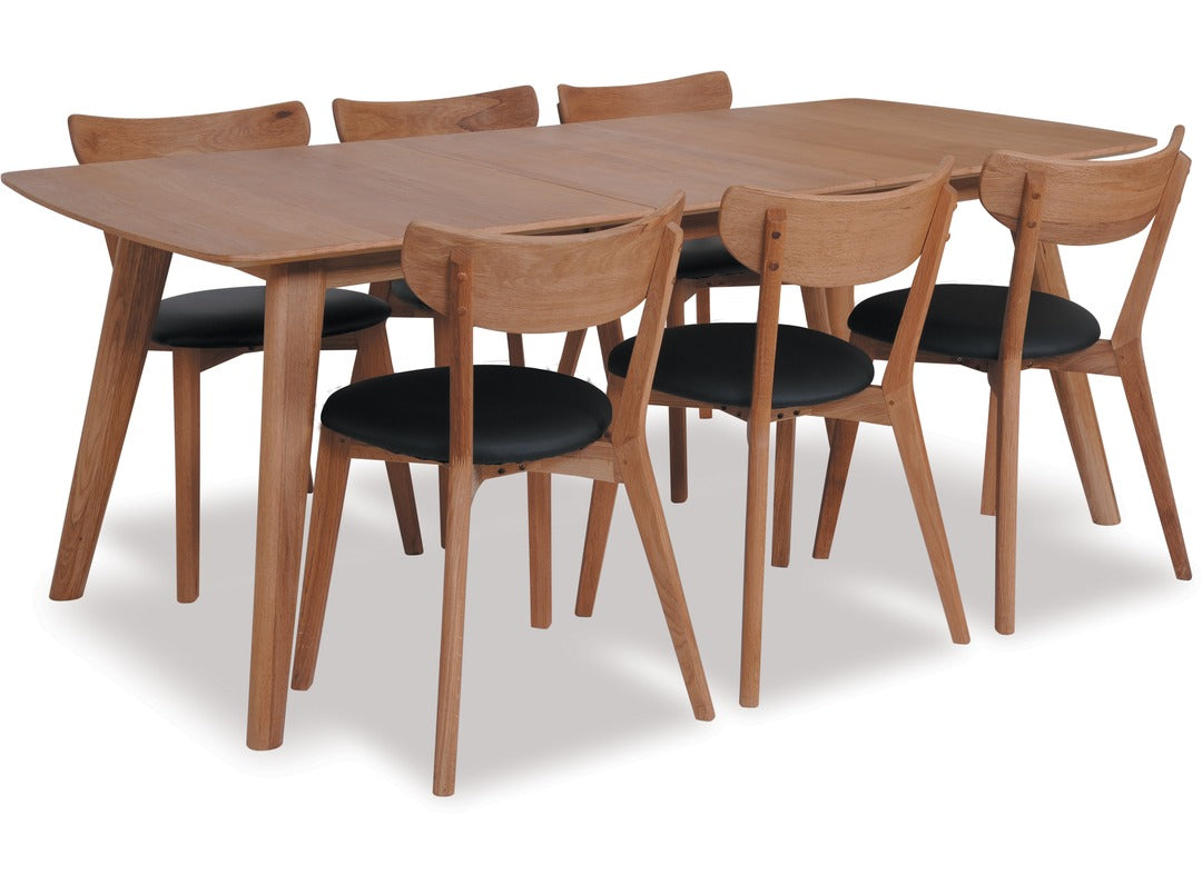 Rho Extension 1800 Dining Table & Pero Chairs x 6 – Dimocks Hawera